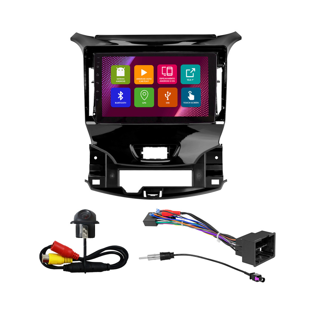 Kit Multimídia 9 Pol Cruze 2017 2018 2019 2020 2021 2022 2023 Android 2Gb Ram 32Gb Flash Quad ...