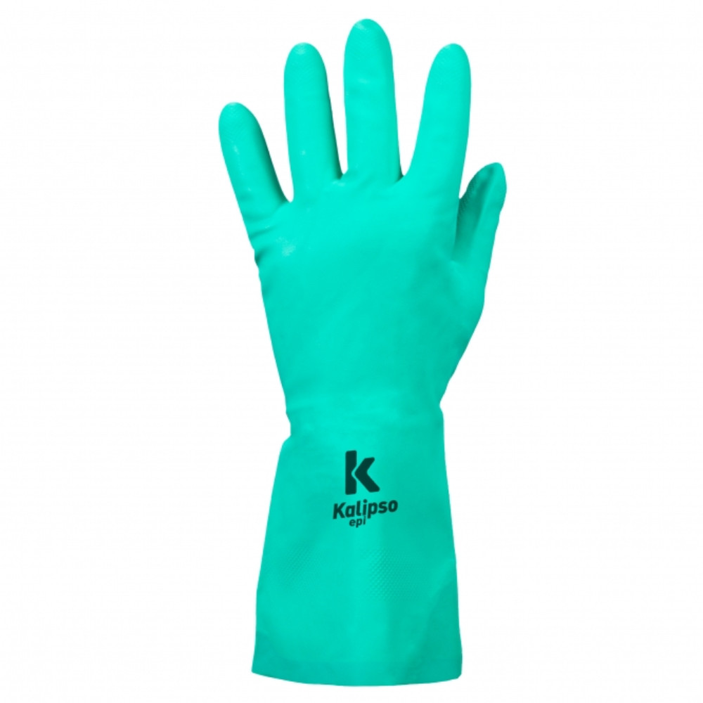 Luva De Segurança Nitrílica Verde Com Forro Palma Antiderrapante Ca ...