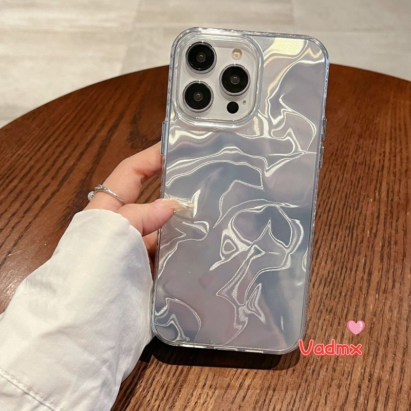 Capa Transparente Com Textura De Onda De Água Para Samsung Galaxy S24 S23 Ultra Plus S24 + S23 ...