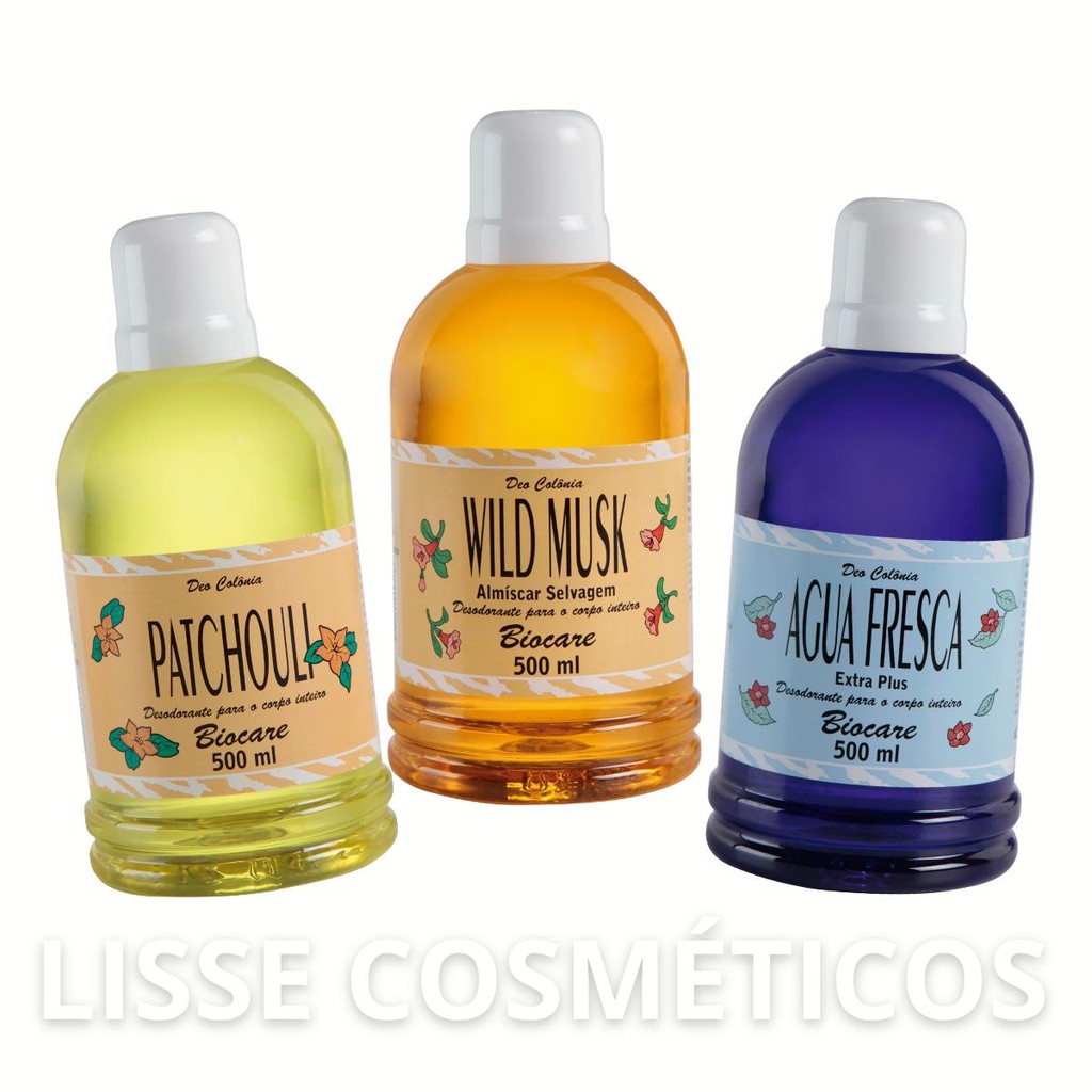 Deo Colônias Patchouli, Wild Musk e Agua Fresca - Combo Maravilhoso ...