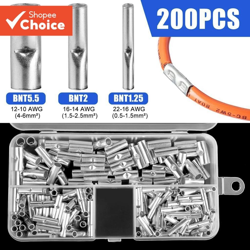 Conectores De Crimpagem De Virola De Cobre Duráveis-200 Unidades De ...