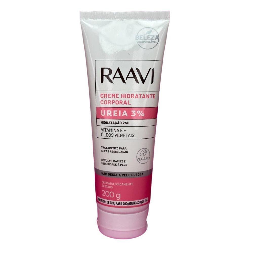 Raavi Creme Hidratante Ureia 3% Hidrataçao 24h 200g | Shopee Brasil