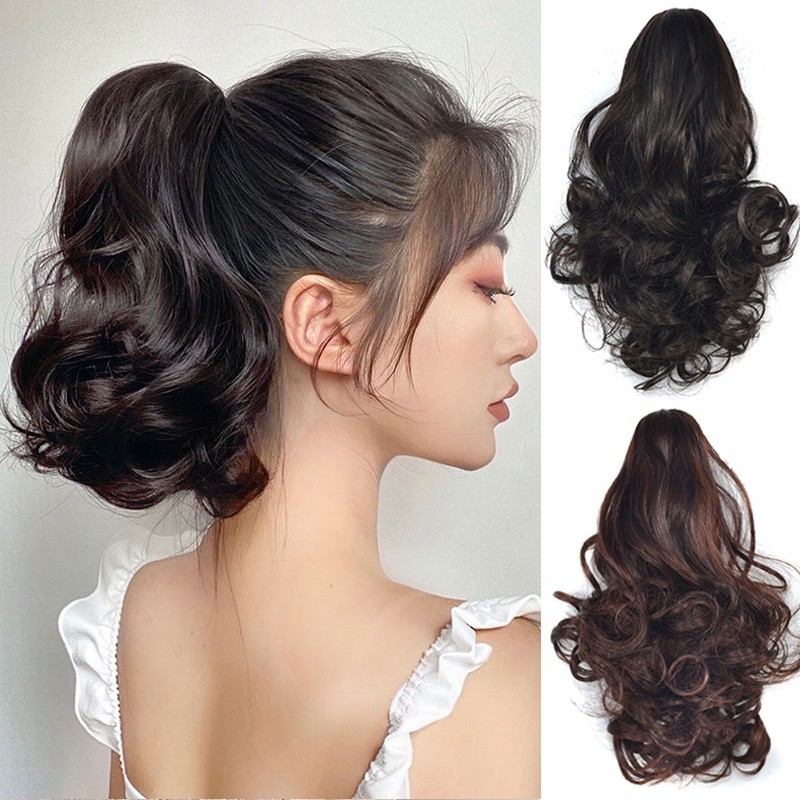 Extensão De Cabelo Curto Sintético De 10 Polegadas Com Clipe De Garra ...