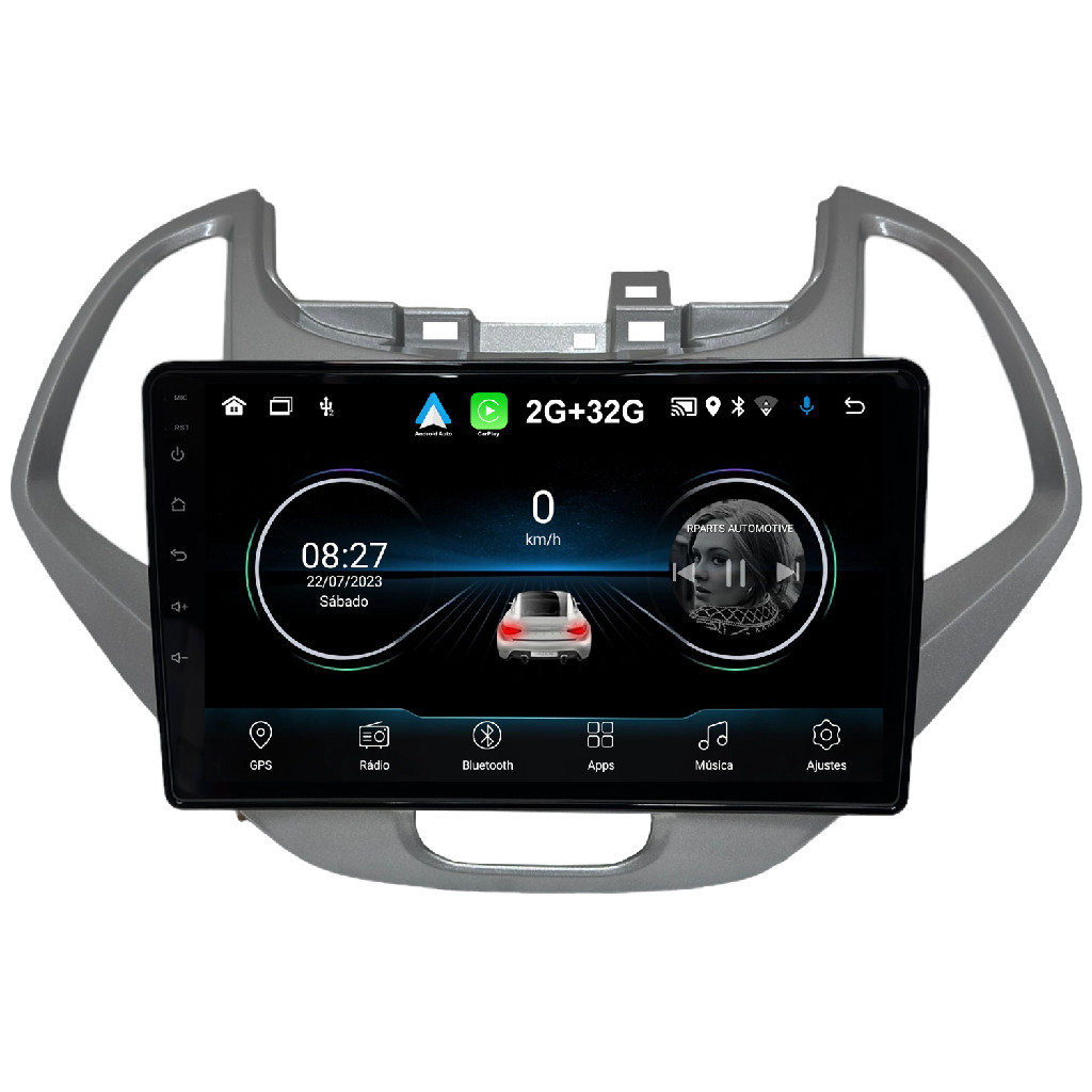 Kit Central Multimidia 9 Polegadas Android Ford Ka 2019 a 2021 Prata | Shopee Brasil
