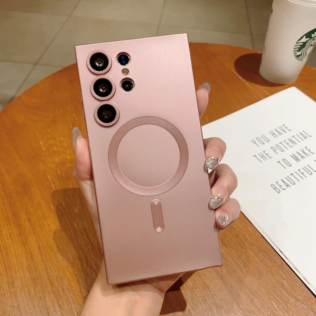 Capa Magnética Fosca De Luxo Para Samsung Galaxy S24 S22 S21 S23 Ultra Plus Fe Acessórios De ...