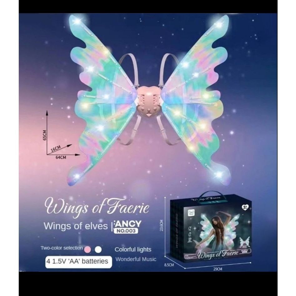 Asas de fada elfo luz elétrica borboleta simulação asas asas de anjo ...