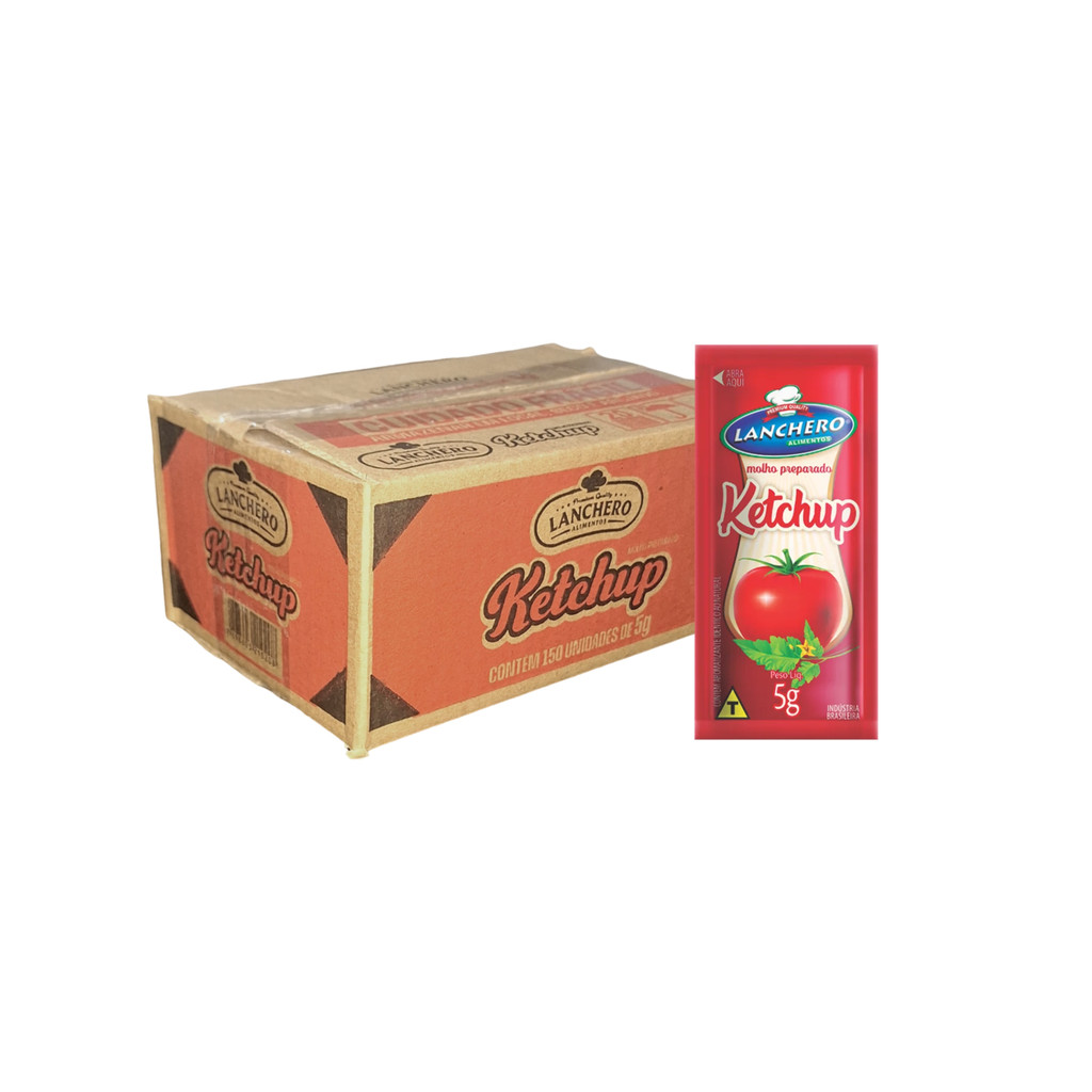 Ketchup Tradicional Sachê 5g Lanchero Caixa 150 Un | Shopee Brasil