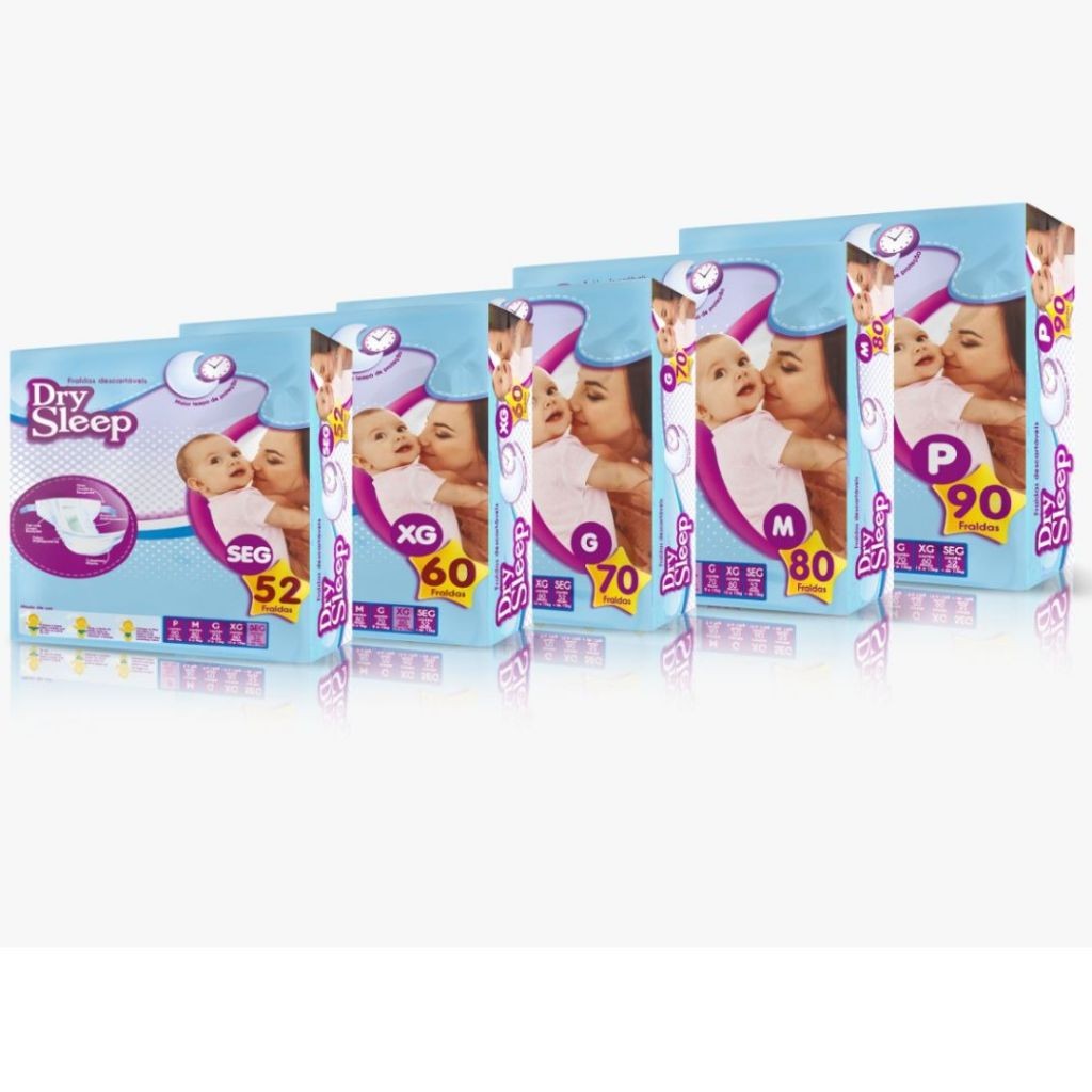 Fraldas Descartável Pacotão Infantil - Dry Sleep | Shopee Brasil