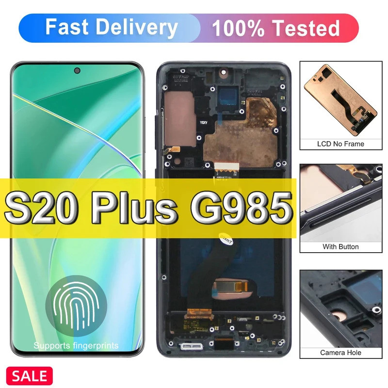 S20 Plus lcd G985F G986F/DS AMOLED Para Samsung Galaxy Display 5G G986B ...