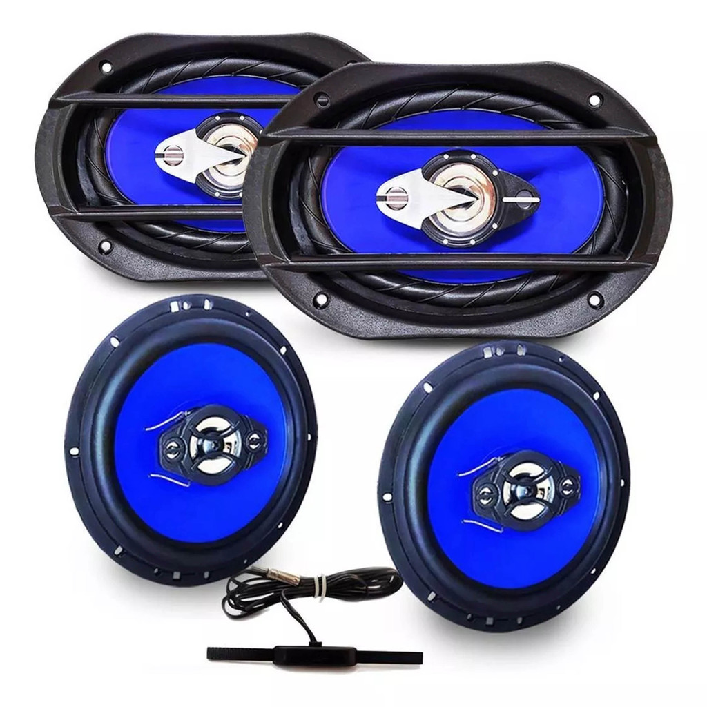 Kit Alto Auto Falantes Orion 6x9 + 6 Pol 220w + Antena Fm/am | Shopee ...