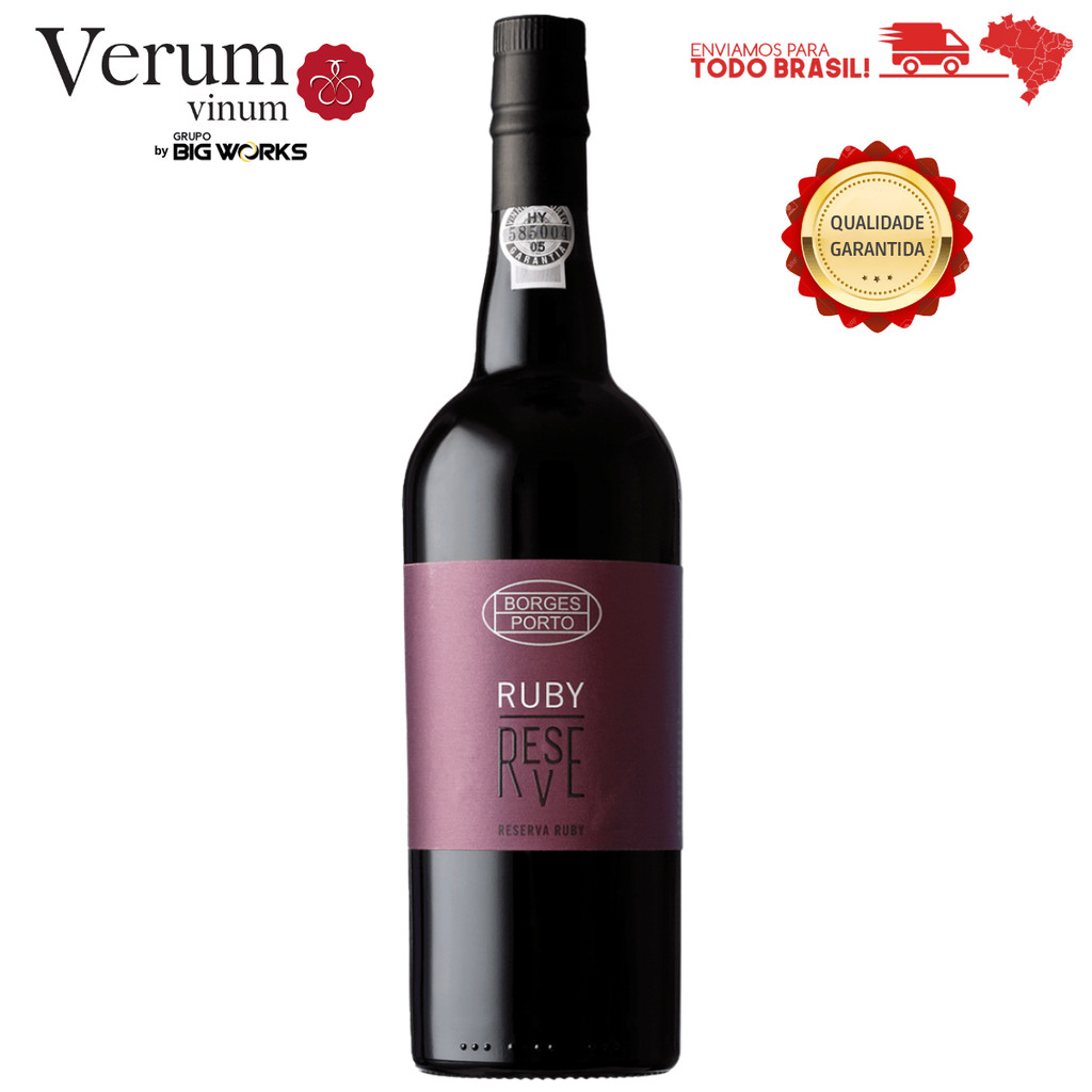 Vinho do Porto Borges Ruby Reserva Tinto 750 ml | Shopee Brasil