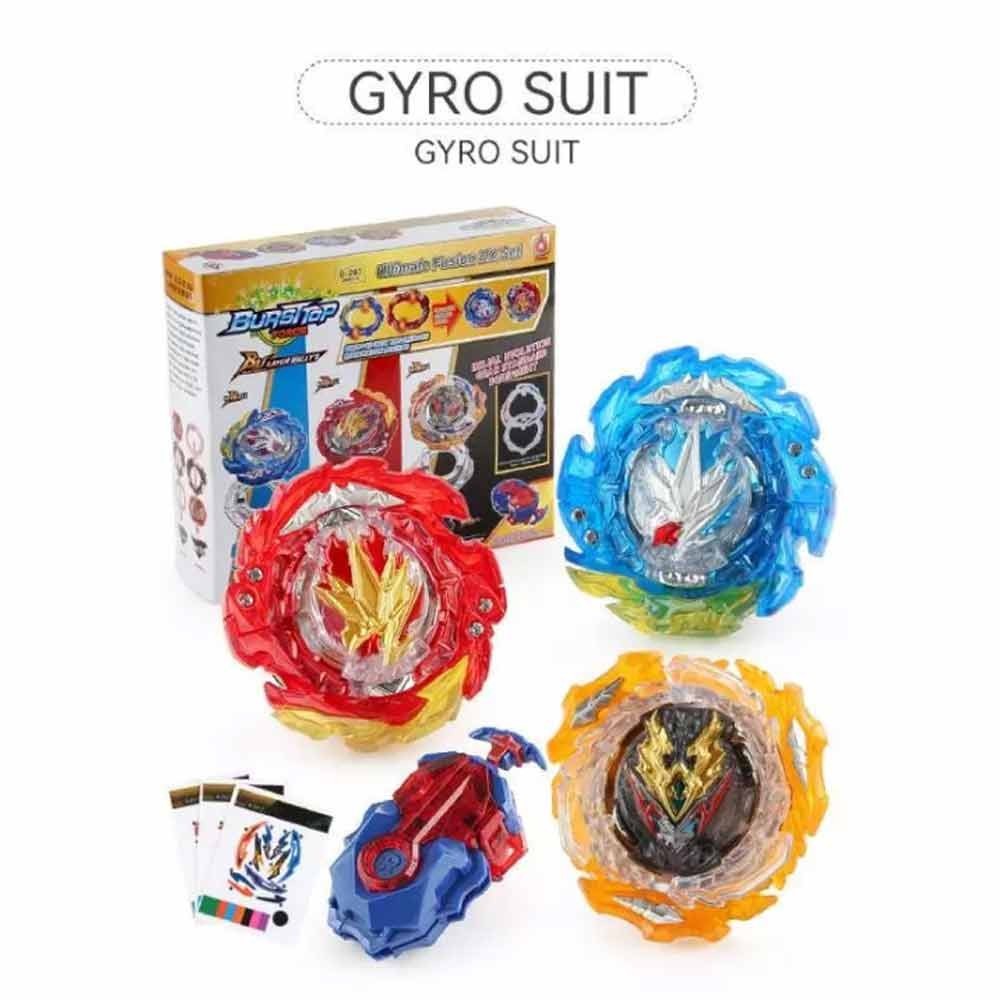 Beyblade B-203 Gift Set With 3 Gyroscopes B-184 Transmitter | Shopee Brasil