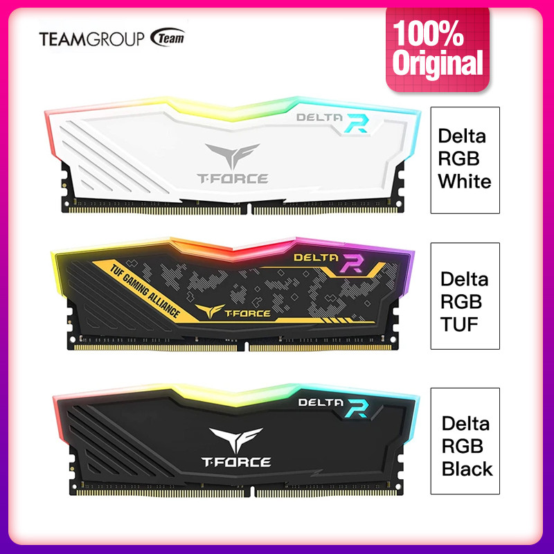 Equipe Grupo T-Force Delta RGB DDR4 8GB 16GB 3200MHz CL16 3600MHz CL18 ...
