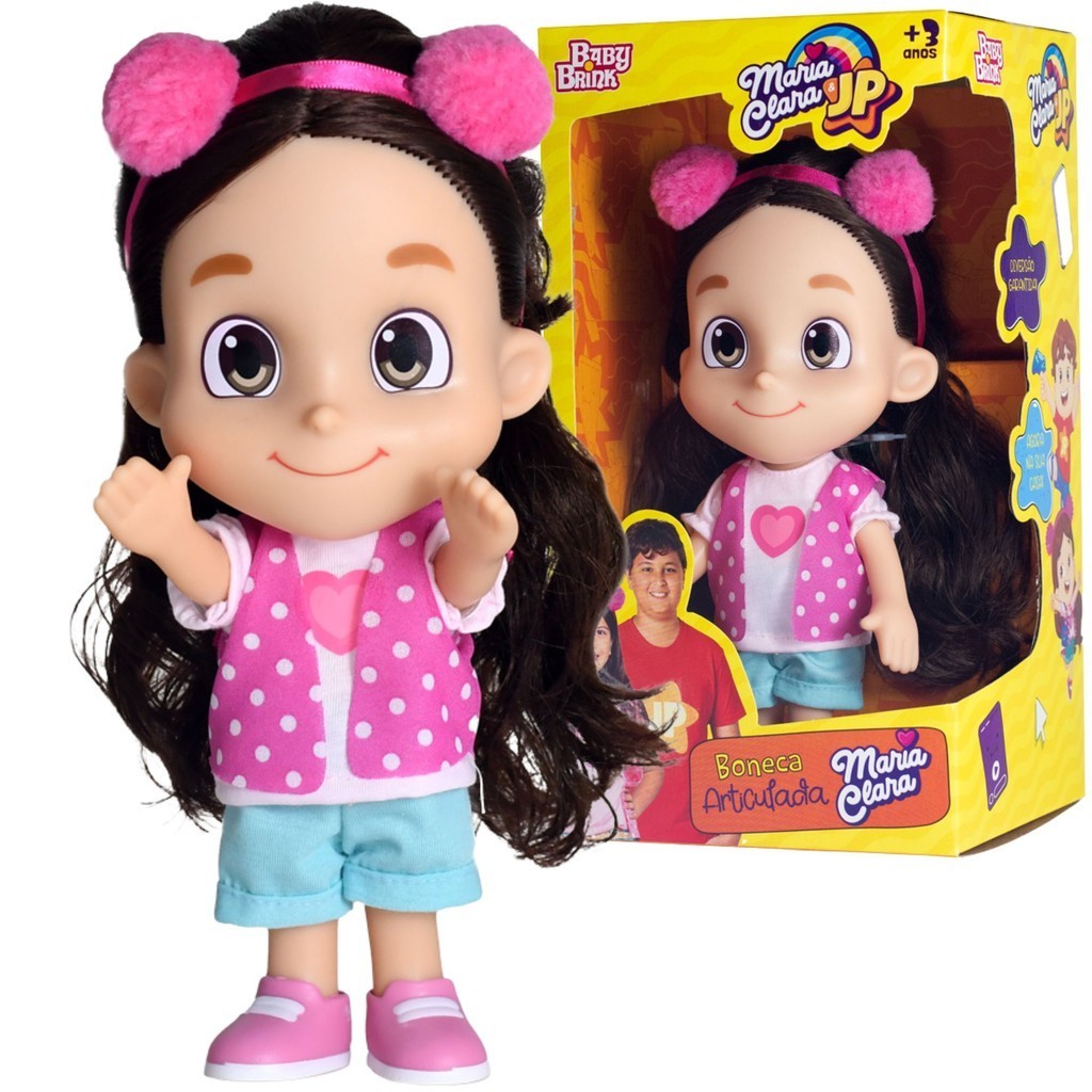 Boneca Maria Clara Youtuber Irmã do JP Boneca Original Articulada Baby Brink | Shopee Brasil