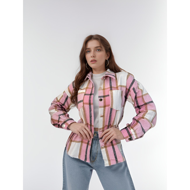 Blusa Camisa Feminina Flanelada Estampa Xadrez Quadriculada Manga Longa Moda Gringa Inverno ...