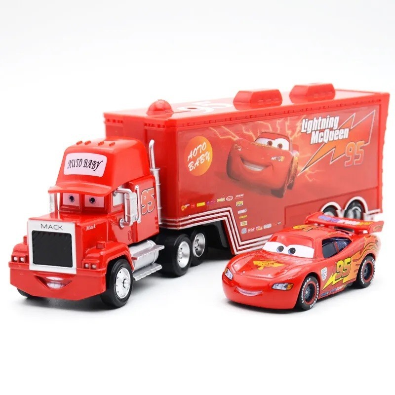 Disney Pixar Carros Mack 95 + Relâmpago McQueen World GP | Shopee Brasil