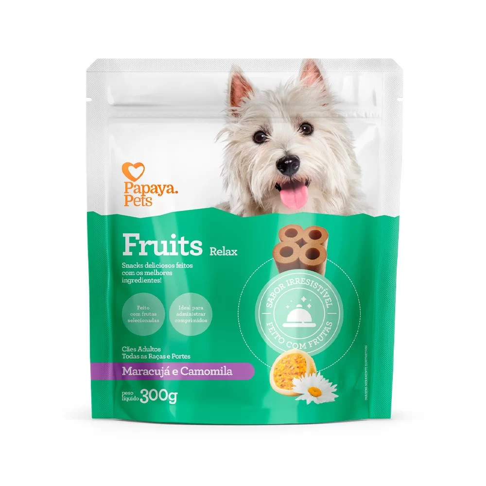 Petisco Snack Papaya Pets Fruits Digest para Cães Adultos Sabor ...
