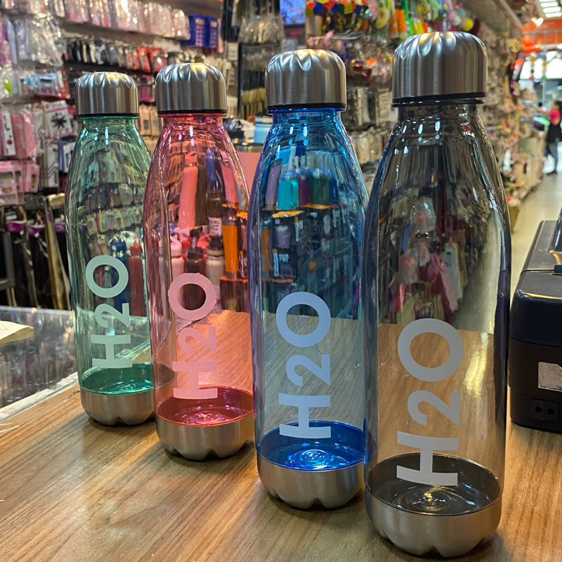 Garrafa de água H2O 650ml com aço Inoxidável Resistente para escolar e ...