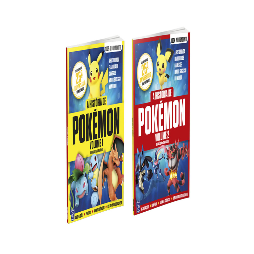 A HISTÓRIA DE POKÉMON VOLUME 1 E 2 GERAÇÃO 1 A GERAÇÃO 8 | Shopee Brasil