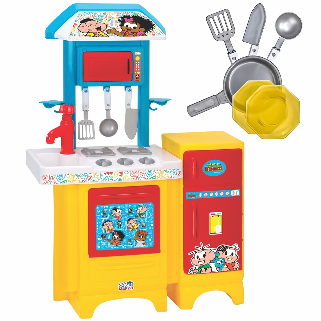Cozinha Infantil Completa Turma Da Mônica 8078 - Magic Toys | Shopee Brasil