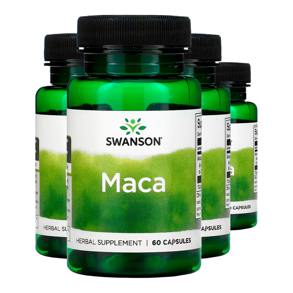 Kit 4x Extract Maca 500 mg Swanson 60 Capsulas Importado /Made in Usa ...