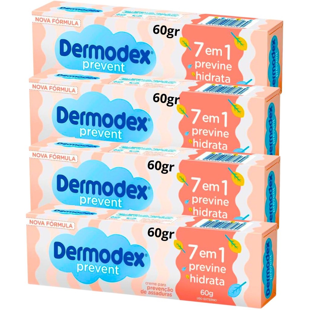 Pomada Creme Dermodex Prevent Prevenção Assaduras Kit C/ 4 Und 60g ...