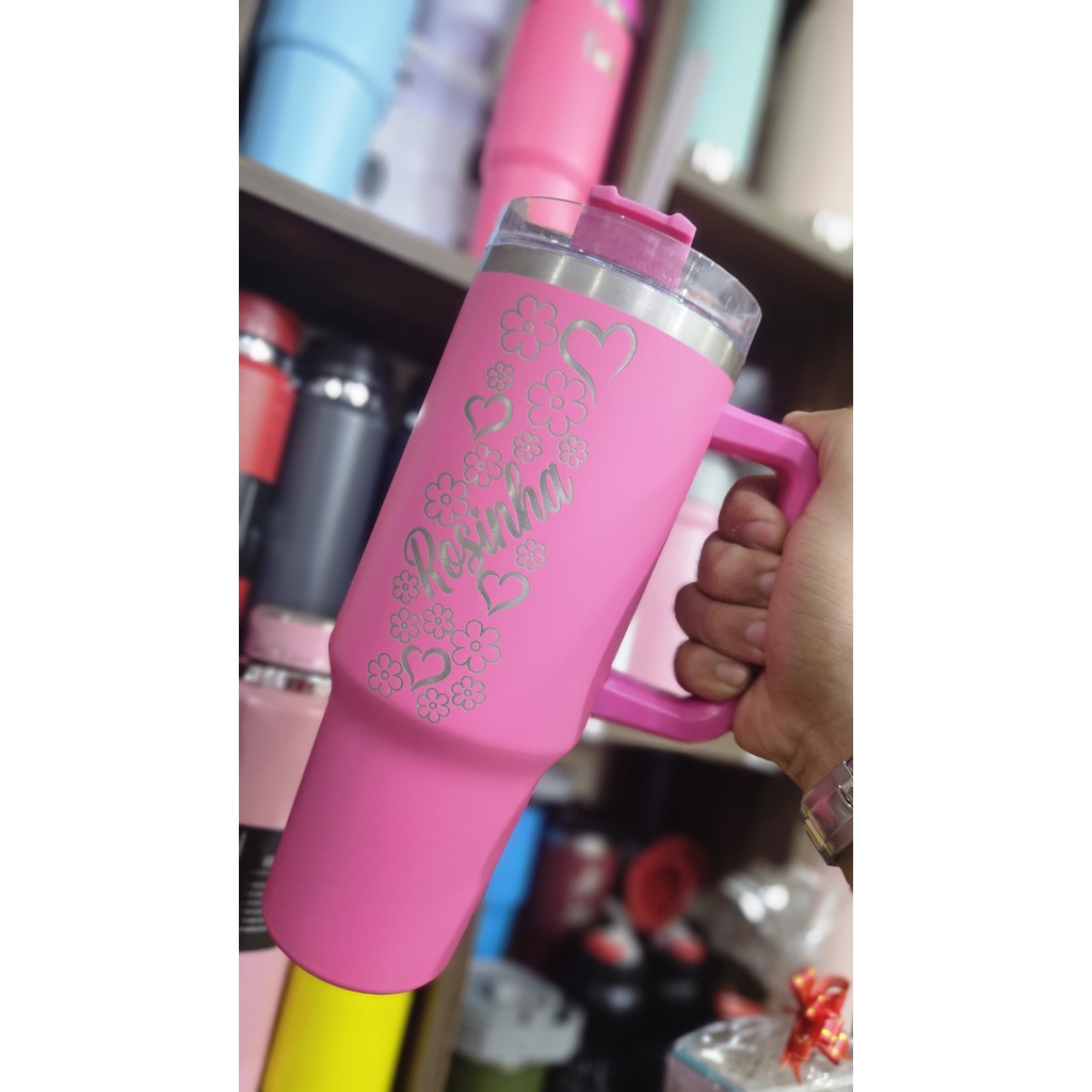 Garrafa Térmica 1200ml Com Canudo e Alça Personalizado Aço Inoxidável ...
