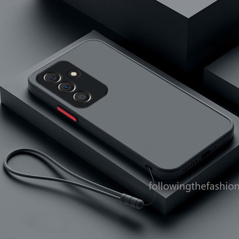 Caixa Para Samsung Galaxy A56 5G 2025 A36 A26 A16 A06 4G 5G Acrílico Translúcido Fosco Candy ...