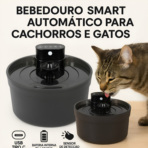 Bebedouro Pet Smart Com Desligamento Automático | Shopee Brasil