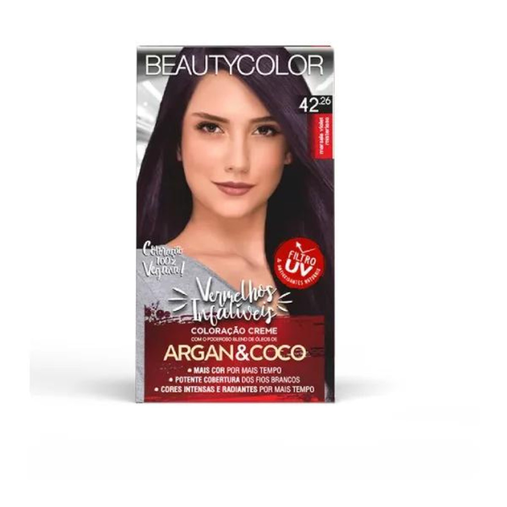 Coloração Kit 42.26 Marsala Violet Misterioso - Beauty Color | Shopee ...