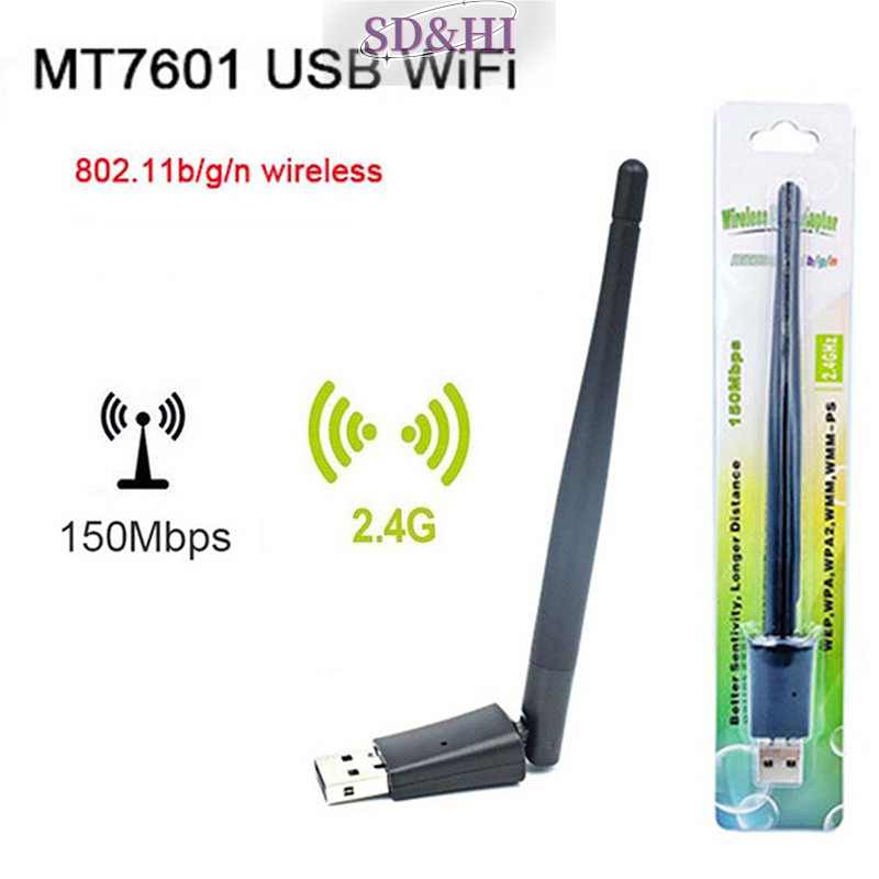 Placa De Rede Sem Fio SDHI 150Mbps Mini USB Adaptador Wifi LAN Receptor ...