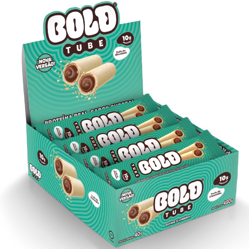 Bold Tube 480g C/12 Unidades de 40g | Shopee Brasil