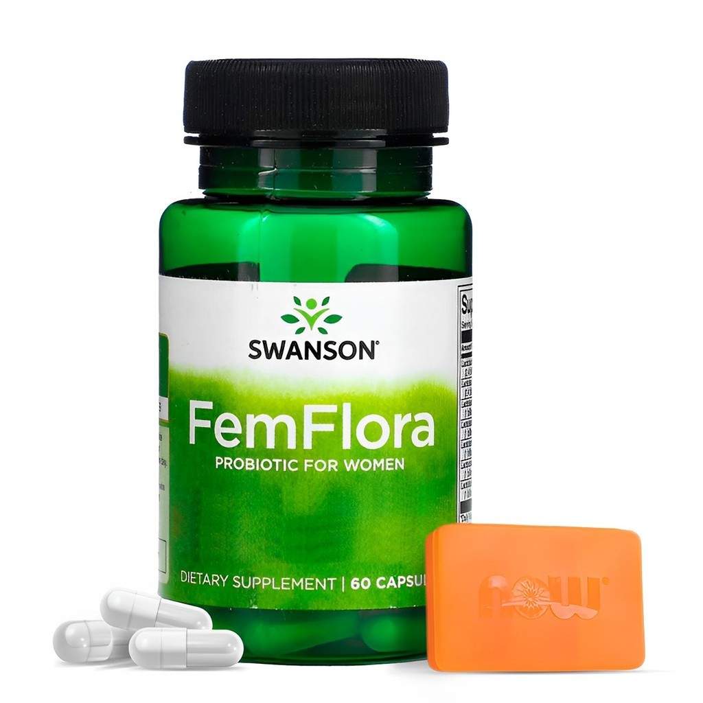 Probiótico FemFlora p/Mulheres Swanson 60 Caps Importado + Porta ...