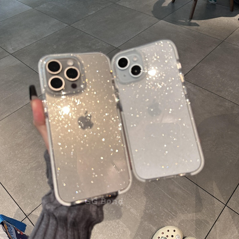 Luxo Glitter Bling TPU Capa protetora para telefone celular iPhone 16 ...