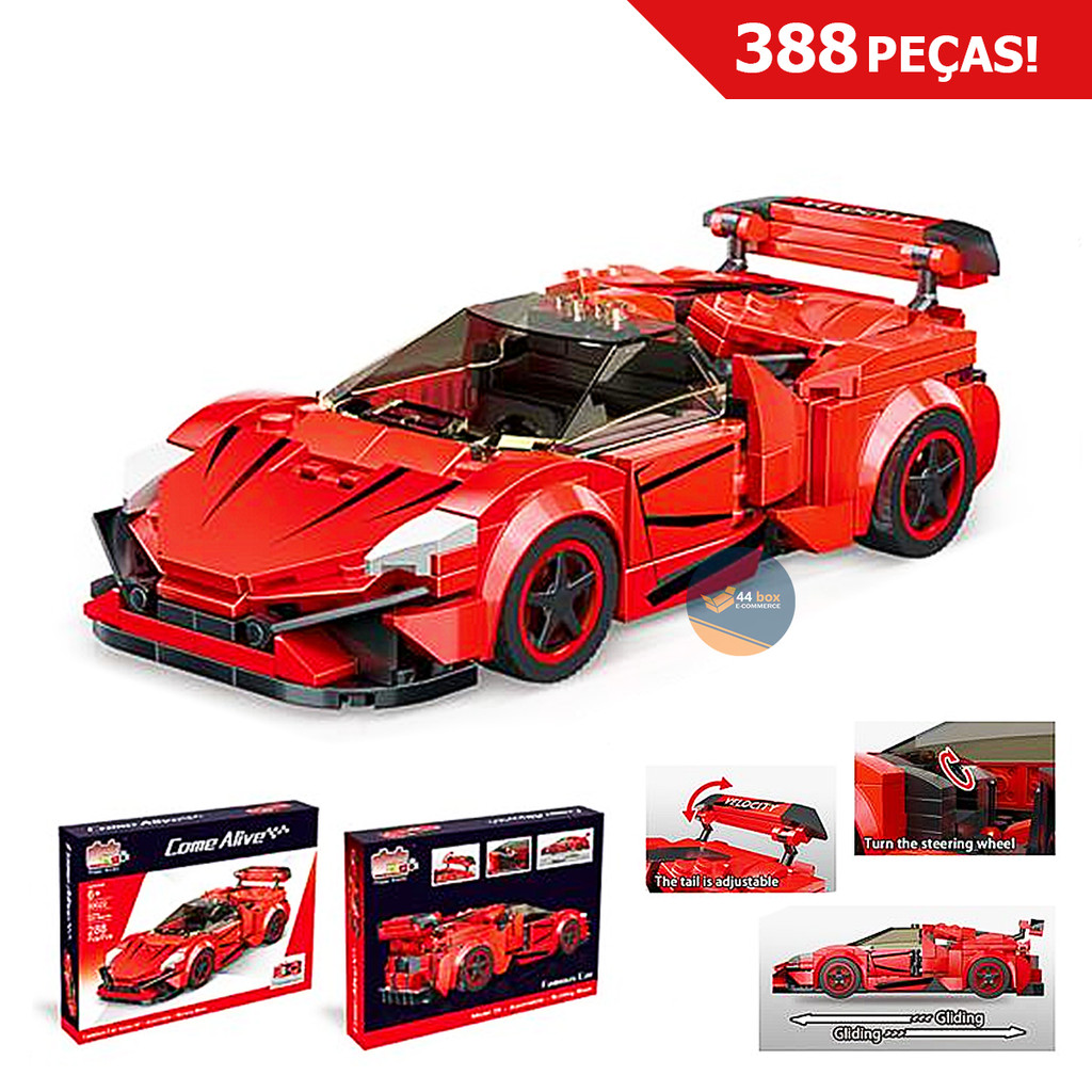 Blocos de Montar Carro Super Esportivo 288 Peças Série Especial Famous ...