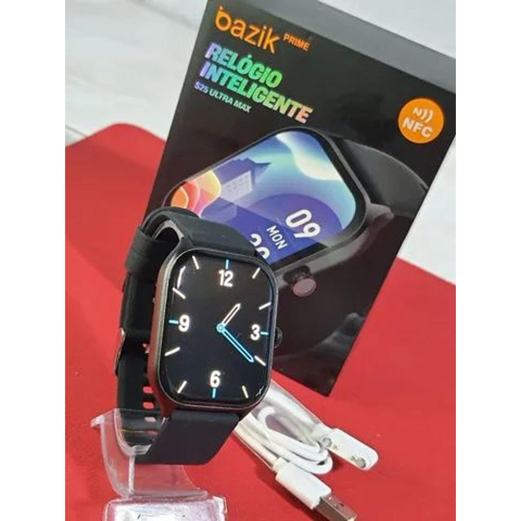 Smartwatch relógio inteligente s25 ultra max preto - bazik | Shopee Brasil