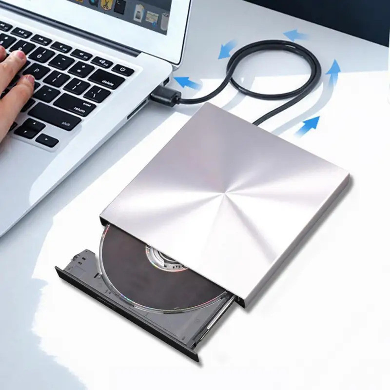 Unidade Óptica Externa Slim de DVD-ROM USB 3.0 Portátil Leitor de Disco ...