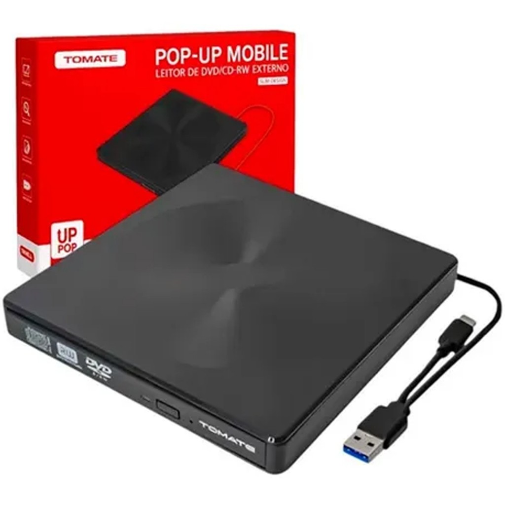 Gravador Externo De Cd E Dvd Tipo-c Usb 3.0 Externo Portátil | Shopee ...
