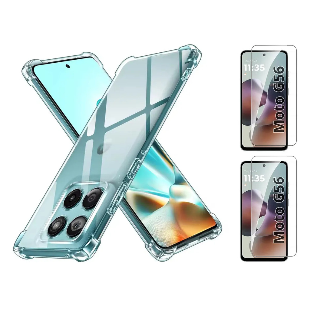 Capa Capinha Anti Impacto + 2 Peliculas 3d Para Moto G56 | Shopee Brasil