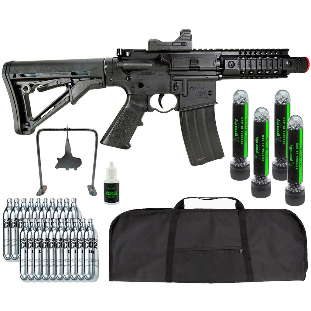 Rifle Automático M4 Airgun Co2 4.5mm Fuzil de Pressão Blowback Red Dot ...