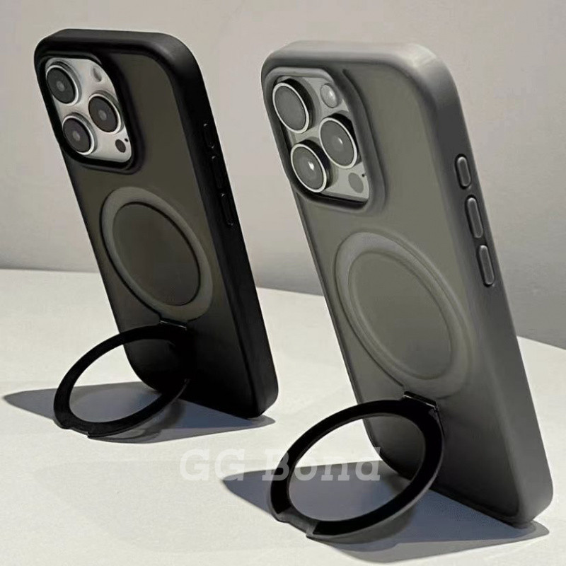 capa de 16ProMax Estojo Para Telefone Celular Magnético Fosco Com Suporte De Anel case iPhone 15 ...