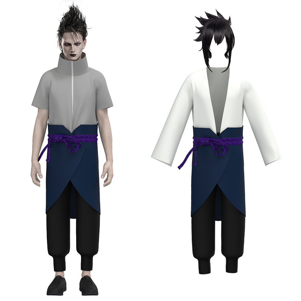 2024 Naruto cos roupas bidimensional Anime Shippuden Uchiha Sasuke ...