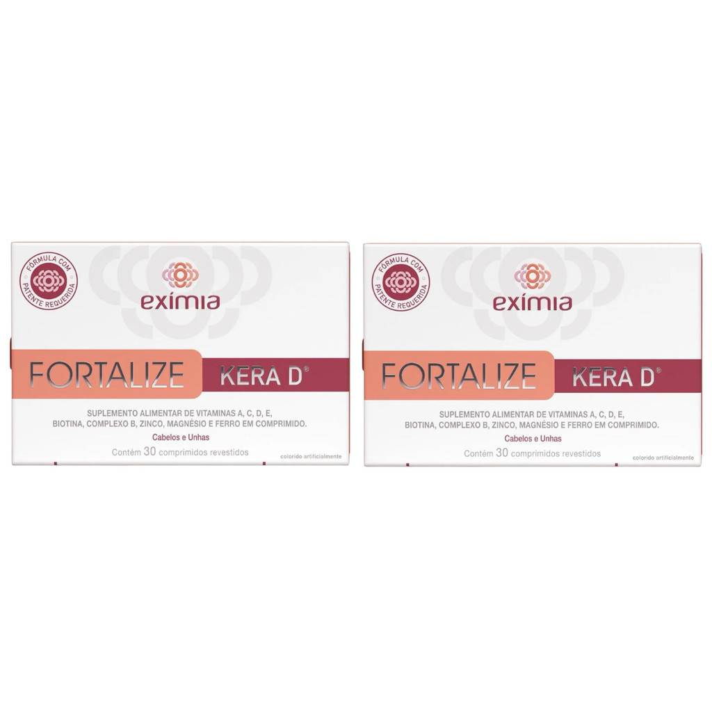 2 Un Suplemento Vitamínico Exímia Fortalize Kera D 30 Comprimidos ...