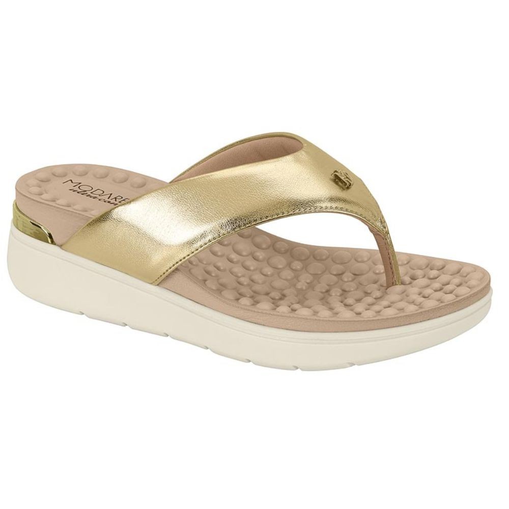 Chinelo Modare Ultraconforto Massageador Dourado | Shopee Brasil
