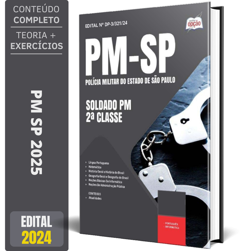 Apostila PM SP 2025 - Soldado PM - Polícia Militar de São Paulo - PROVA ...