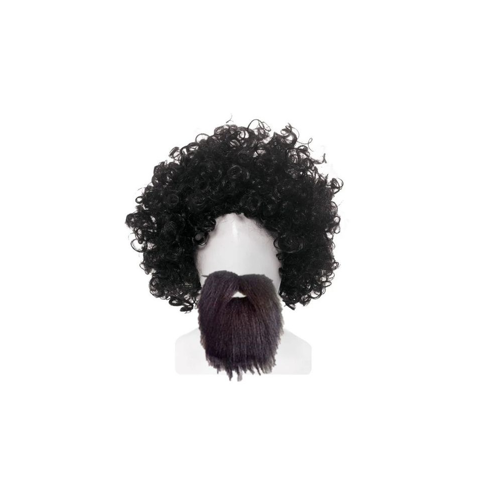 FANTASIA RAUL SEIXAS PERUCA BARBA HALLOWEEN CARNAVAL | Shopee Brasil