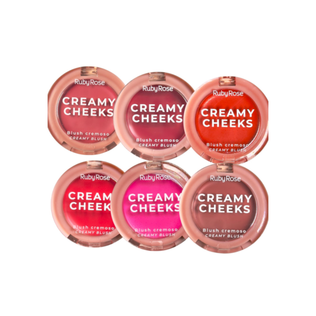 Blush Cremoso Creamy Cheecks Ruby Rose linha Rosa | Shopee Brasil