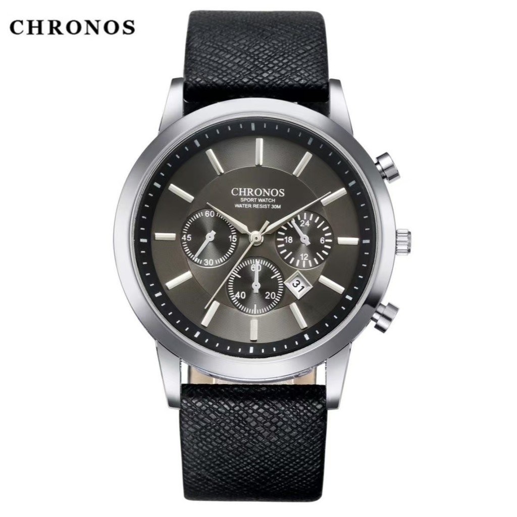 Chronos Relógio Masculino Com Calendário De Quartzo | Shopee Brasil