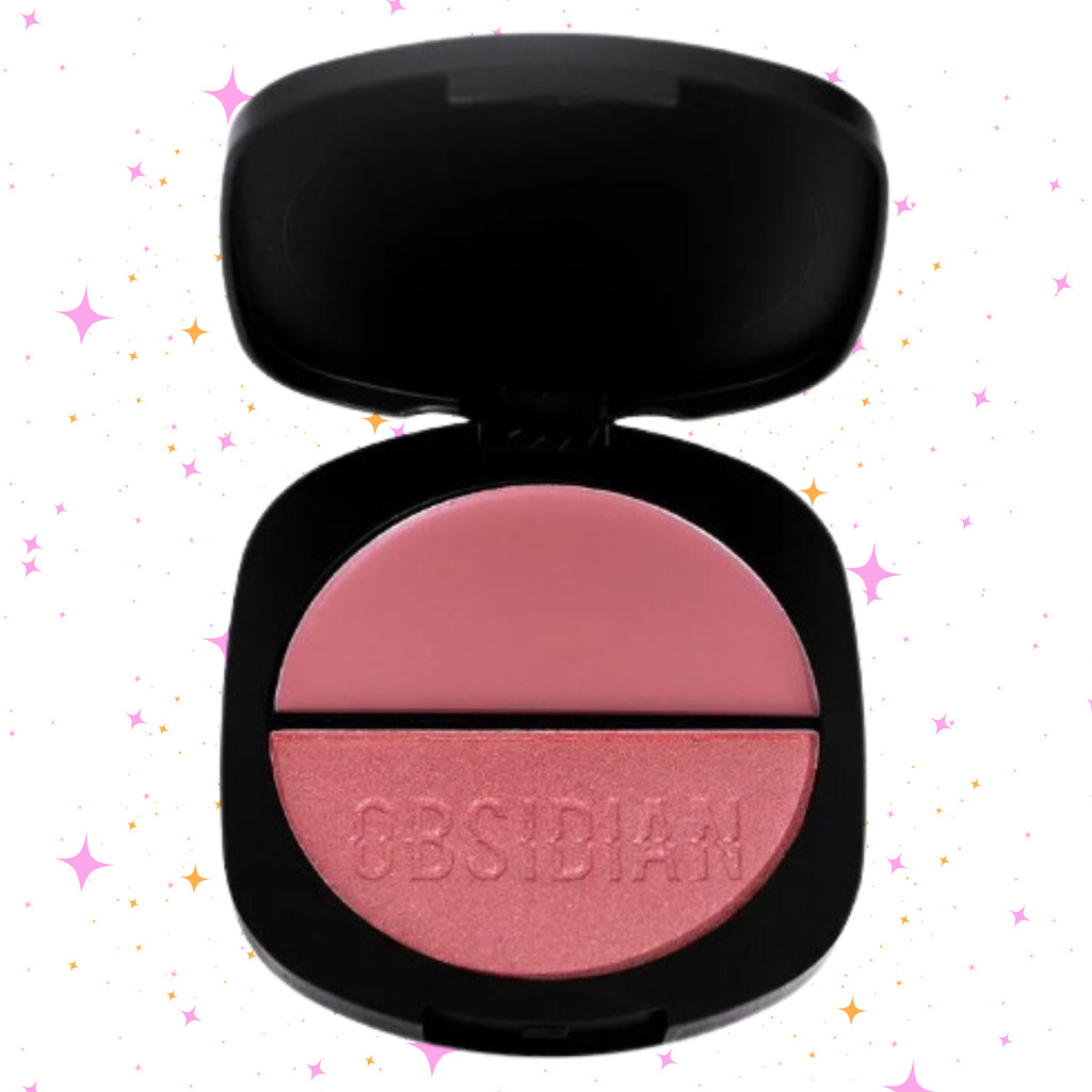 Blush Duo Gemini Obsidian Blush Cremoso e Cintilante 0G02 - Ruby Rose | Shopee Brasil