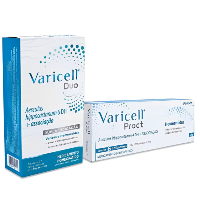 Varicell Proct + Duo Pomada Hemorroida (Proctan Hemovirtus Hemofiss ...